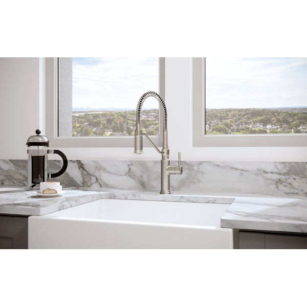 Delta Pull Down Touch Single Handle Kitchen Faucet with Multi-Flow Pre ...