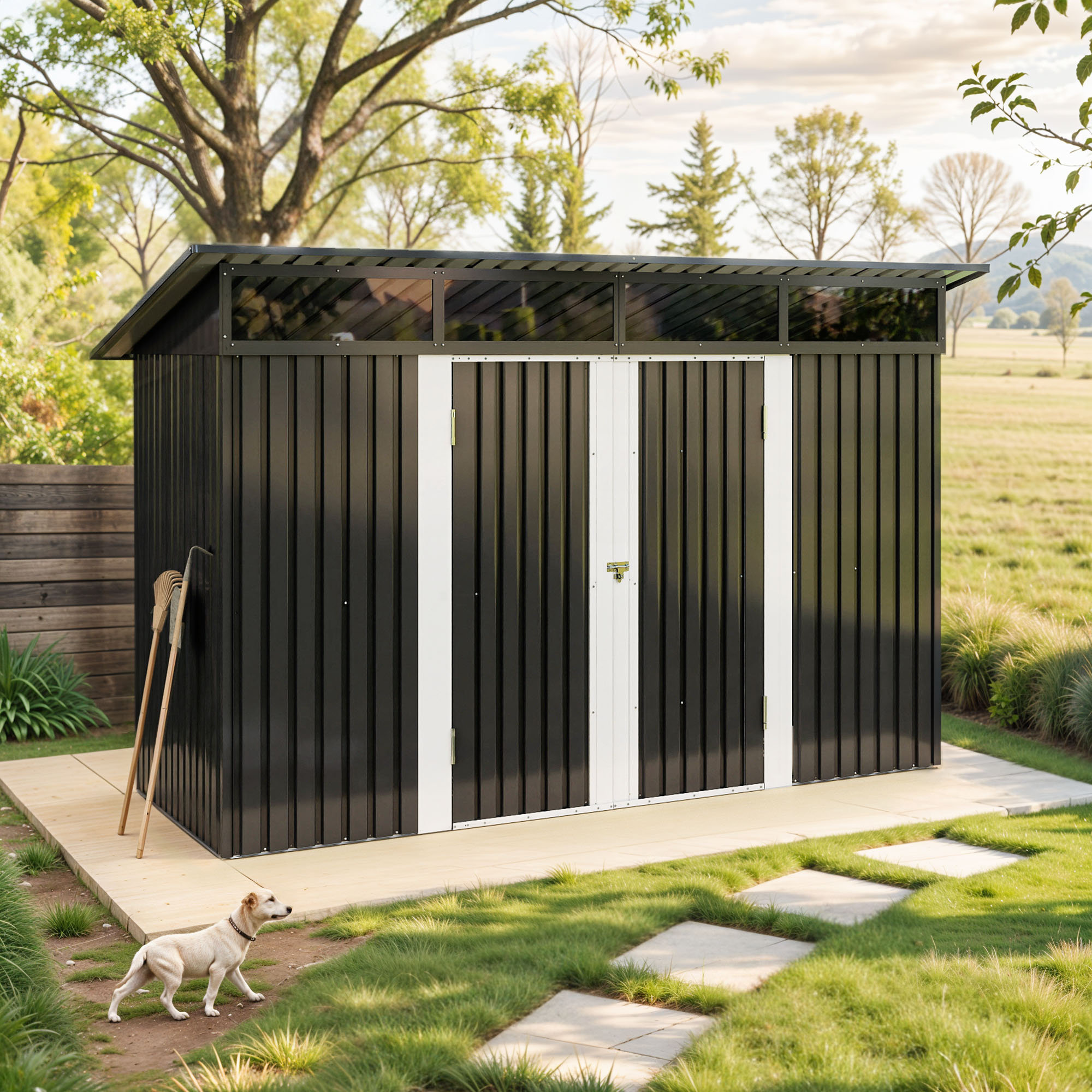 Edrosie Inc Lean-to Metal Galvanized Storage Shed - Wayfair Canada