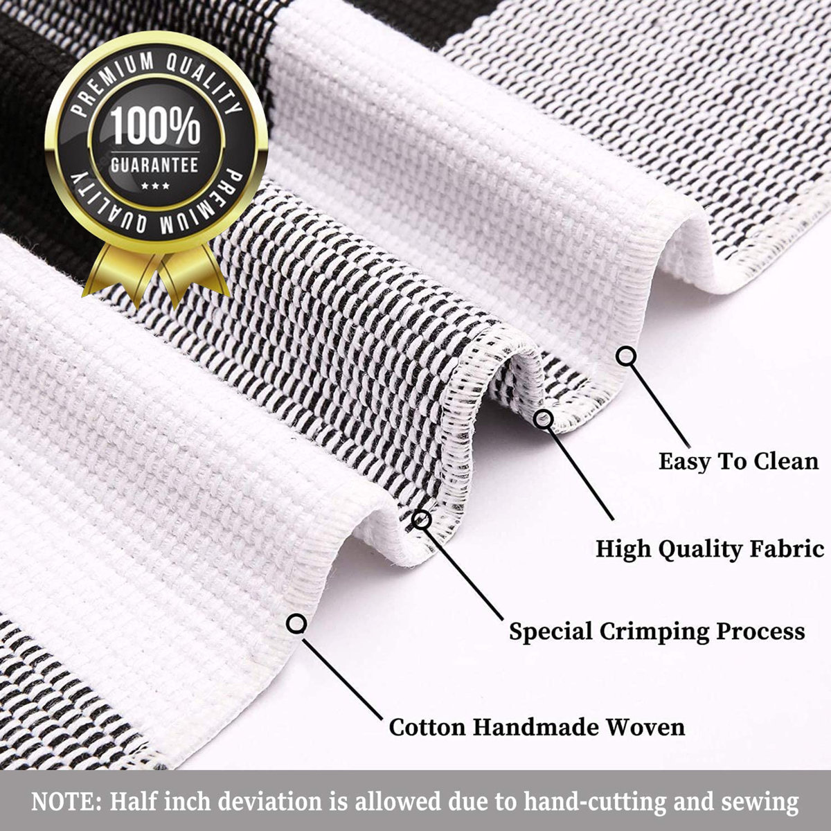 Ebern Designs Quintisha Buffalo Plaid Area Rugs Black and White ...