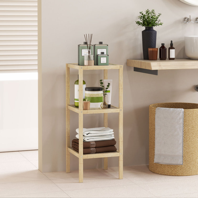 17 Stories Bamboo Freestanding Bathroom Shelves | Wayfair.co.uk