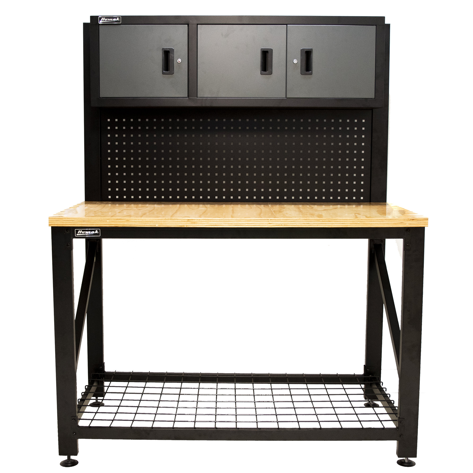 Homak 59"W Adjustable Height Wood Top Workbench - Wayfair Canada