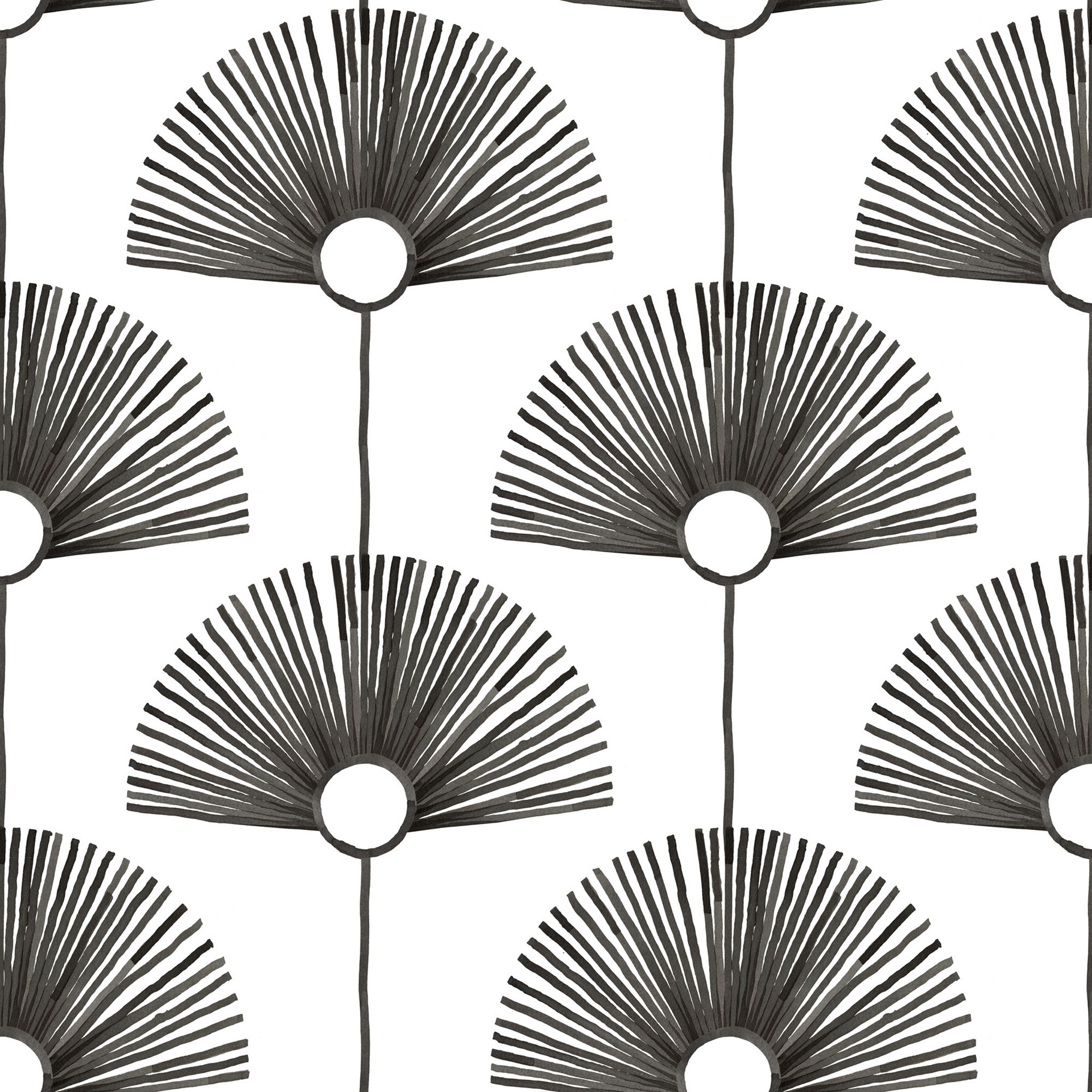 Mitchell Black Deco Fan 10' L x 24" W Wallpaper Roll | Joss & Main