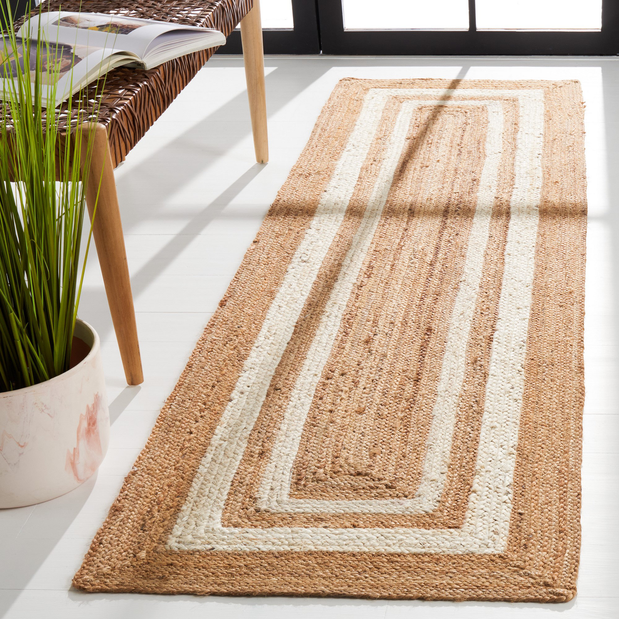 Rosecliff Heights Natural Fibre 851 Area Rug In Ivory/Natural & Reviews ...