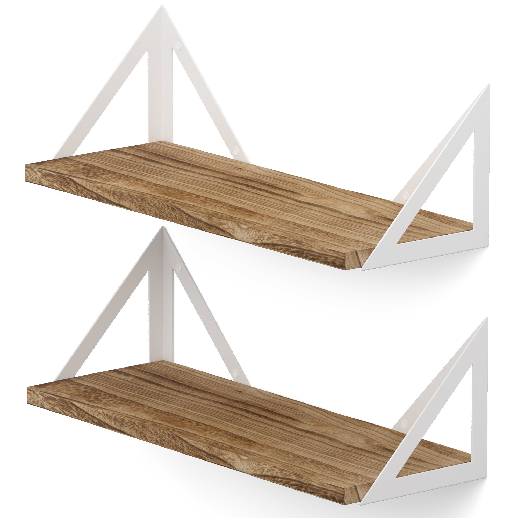 Gracie Oaks Blandinsville 2 Piece Solid Wood Bracket Shelf & Reviews ...