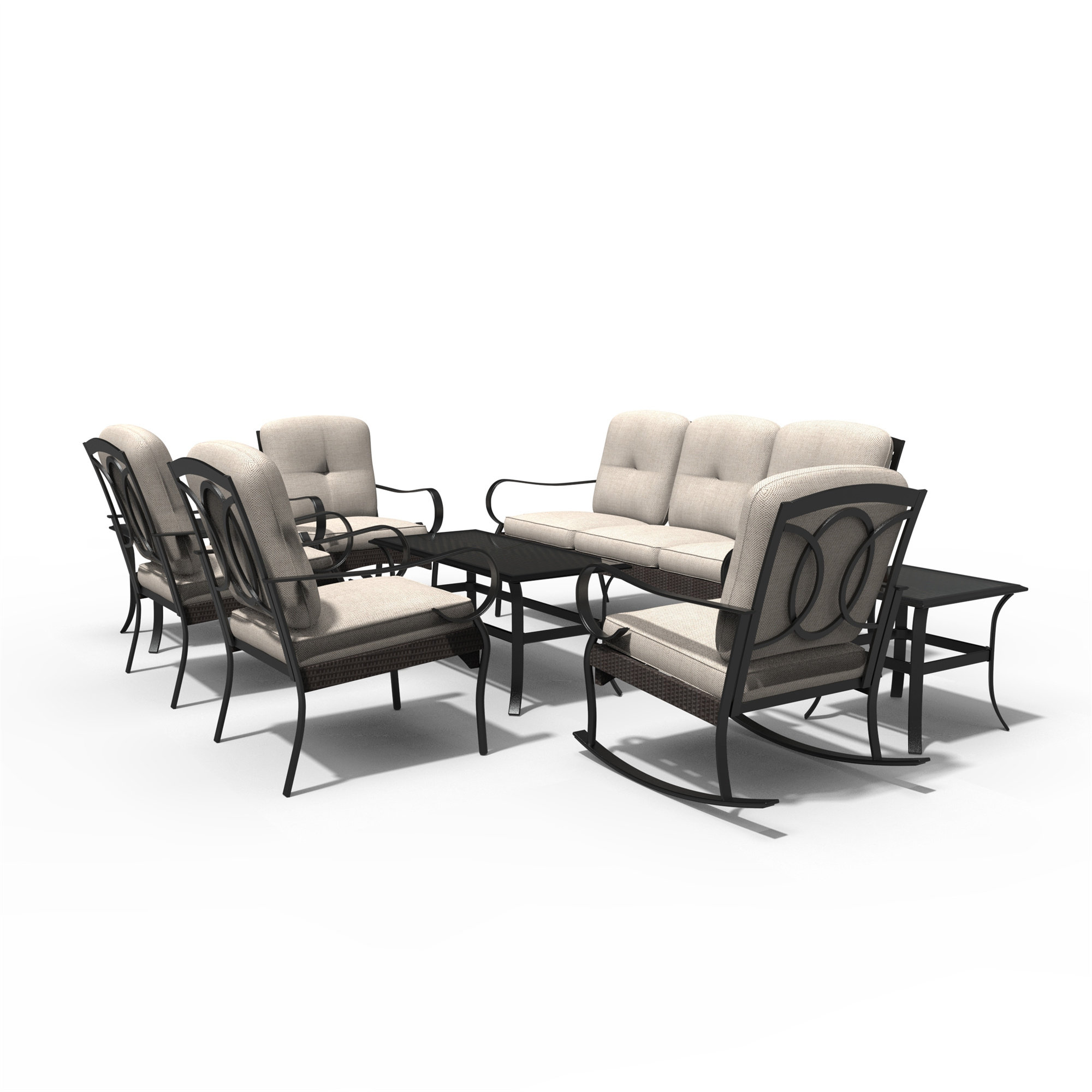 Lark Manor™ Murphy Wicker/Rattan 7 - Person Seating Group With Cushions ...