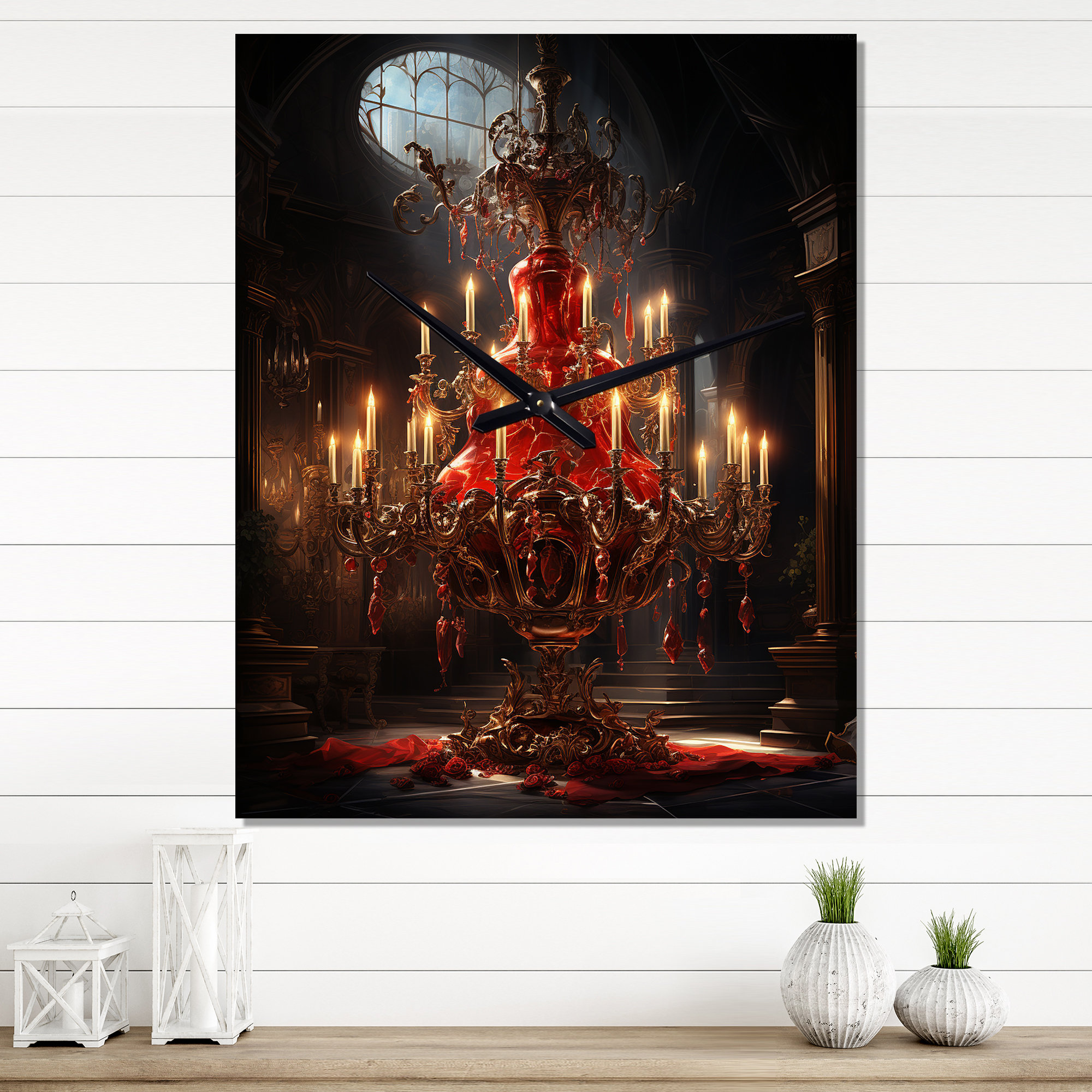 Design Art Baroque Dramatic Splendor I - Glam Wall Clocks | Wayfair
