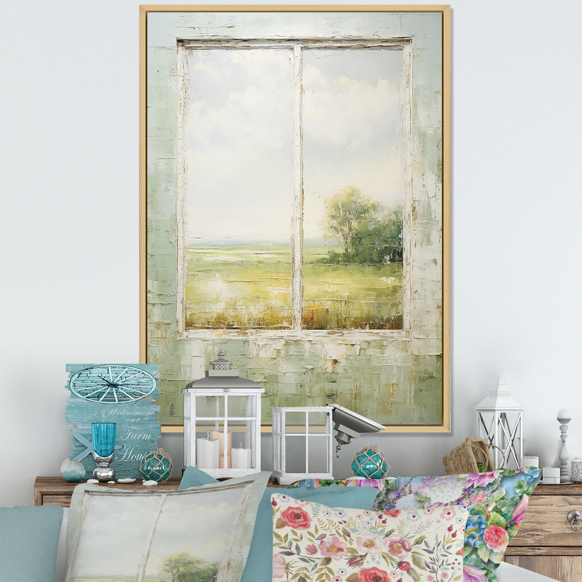 Lark Manor™ Countryside Calm Farm Windows II - Farmhouse Windows Wall ...