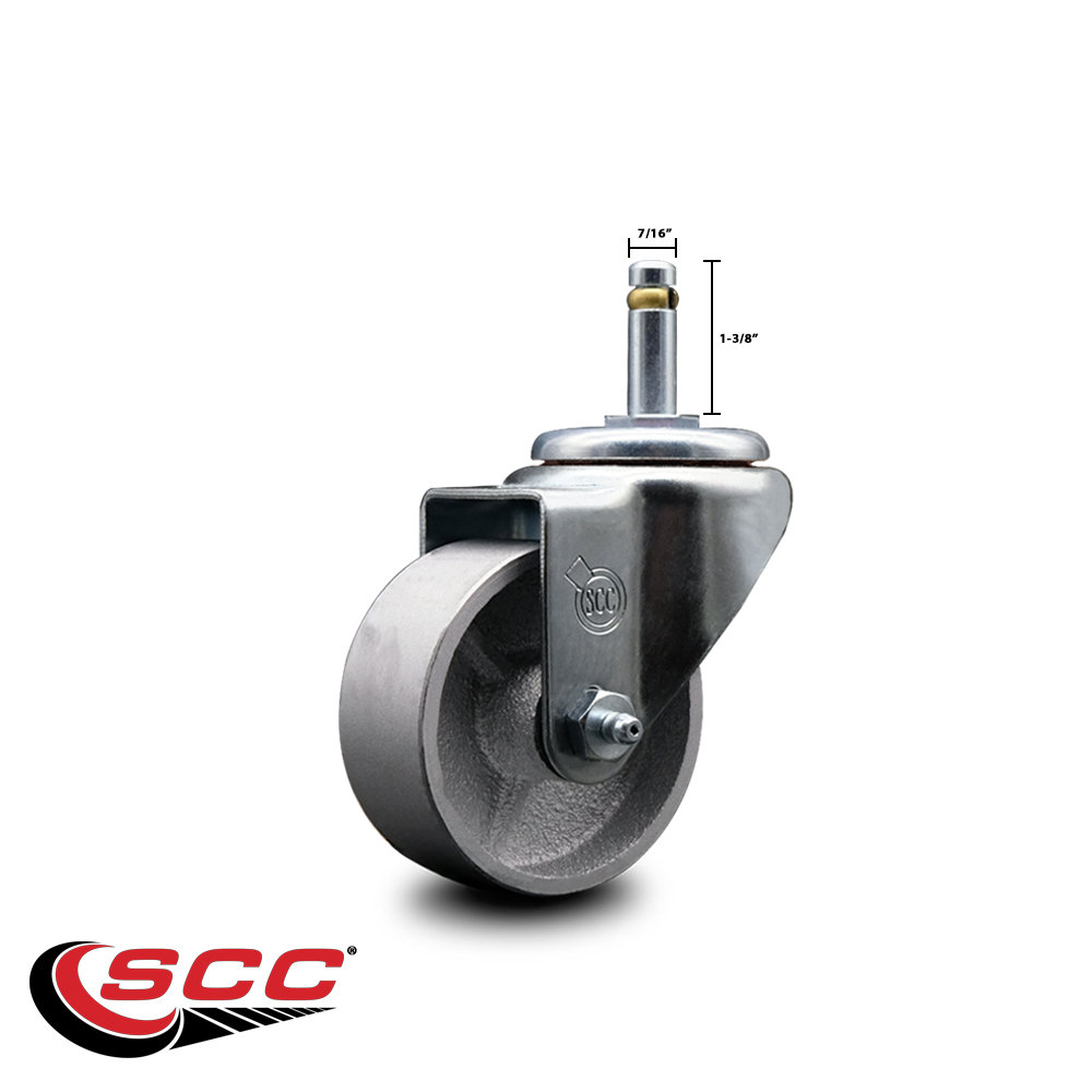 Service Caster Steel Swivel Grip Ring Stem Caster | Wayfair