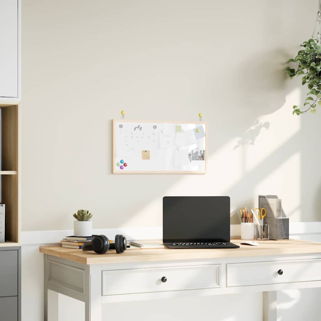 Vidaxl Magnetic Whiteboard With Solid Pine Wood Frame | Wayfair.co.uk