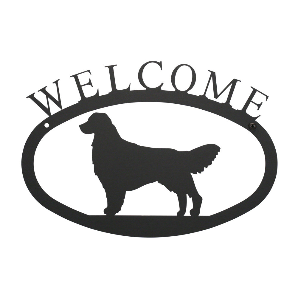 Red Barrel Studio® Fournier Retriever Welcome Sign | Wayfair