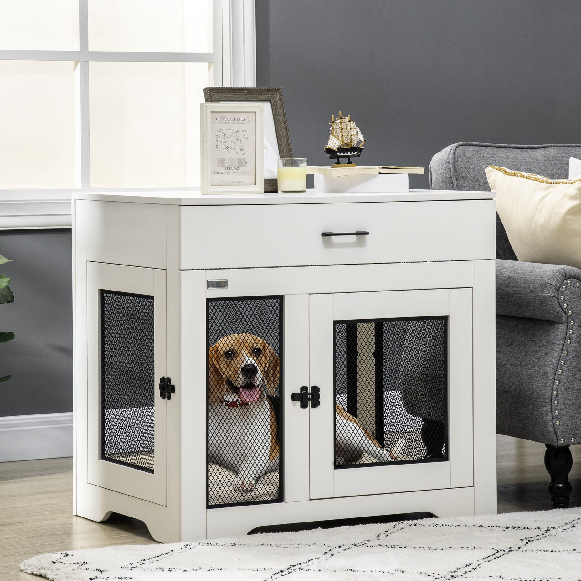 Tucker Murphy Pet™ Soft Cushioned Dog House With Drawer, For Small Dogs ...