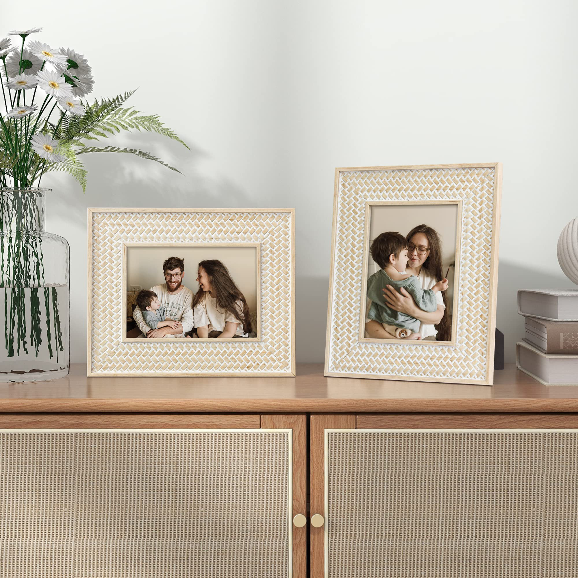 Gracie Oaks Boho Picture Frames 5X7 Family Picture Frame 2 Pack ...