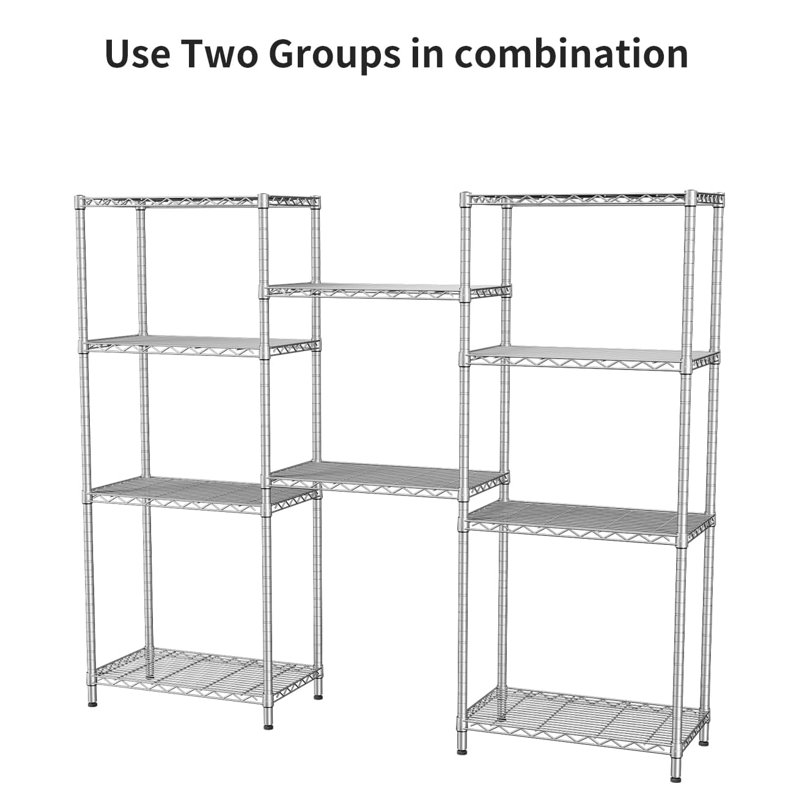 Rebrilliant 5 Tier Storage Rack ,Wire Shelving Unit Storage Shelves ...