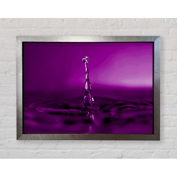 Bright Star Water Drop Attention Purple - Single Picture Frame Print ...