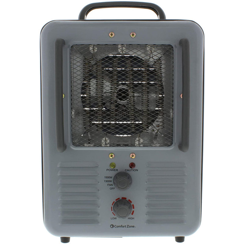 Comfort Zone 1500 Watt Watt 5120 BTU BTU Electric Utility Space Heater ...
