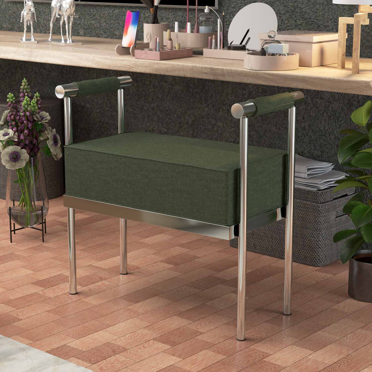 Latitude Run® Xella Modern Upholstered Bench Seat, Ottoman Bench With ...