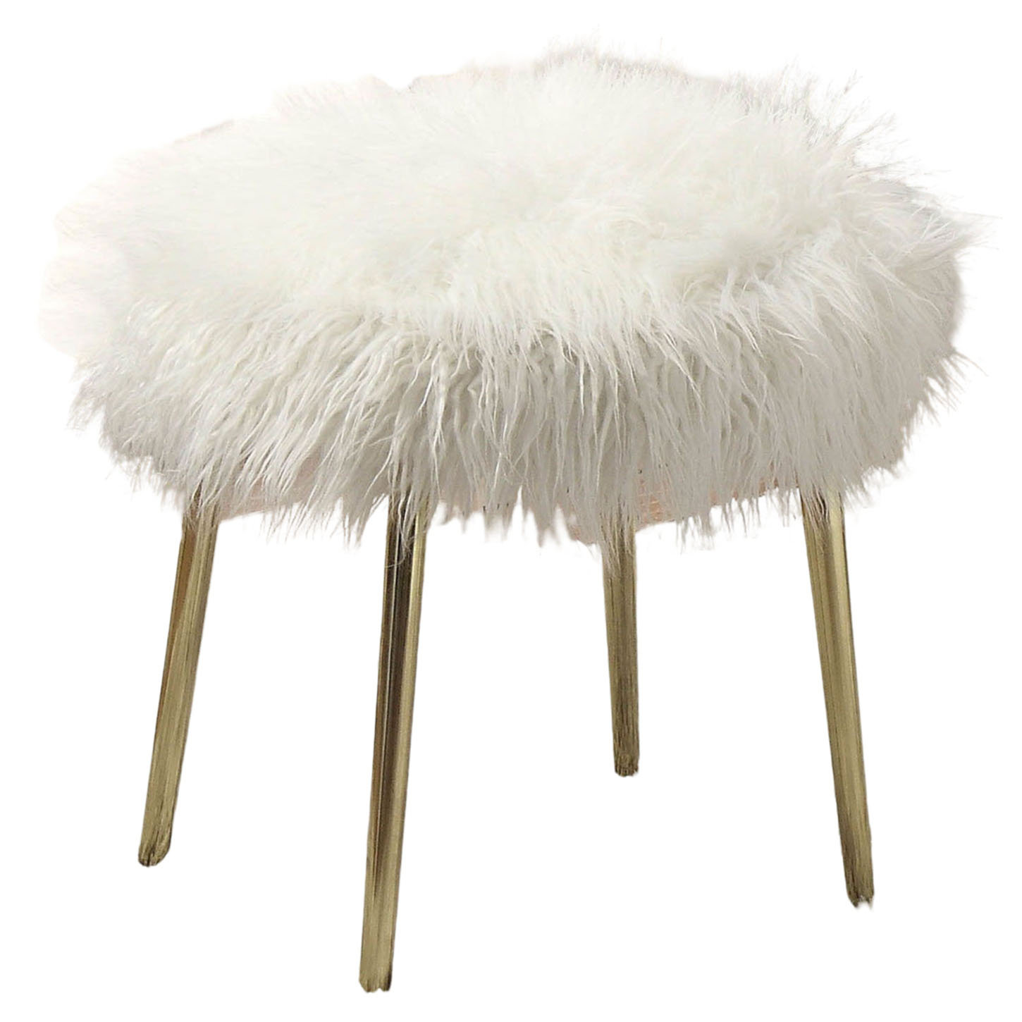 Mercer41 Contemporary Glam Ottoman, Upholstery Living Room Ottoman Seat ...