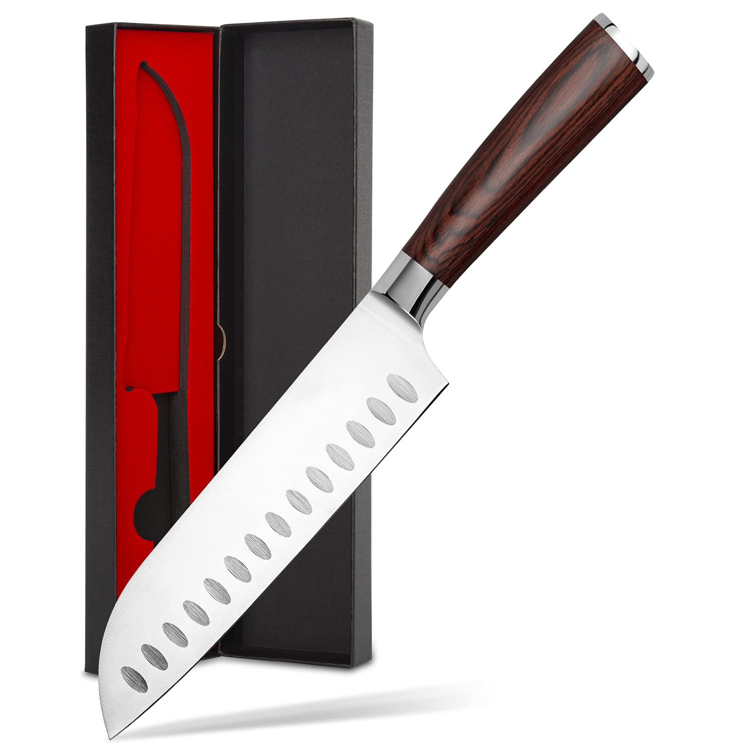 MODERN WALLS LLC 7 Inch Kitchen Knife Ultra Sharp Asian Knife Japanese ...