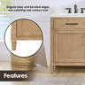 Altair Solana 71.2" Double Bathroom Vanity Base Only in Weathered Fir ...