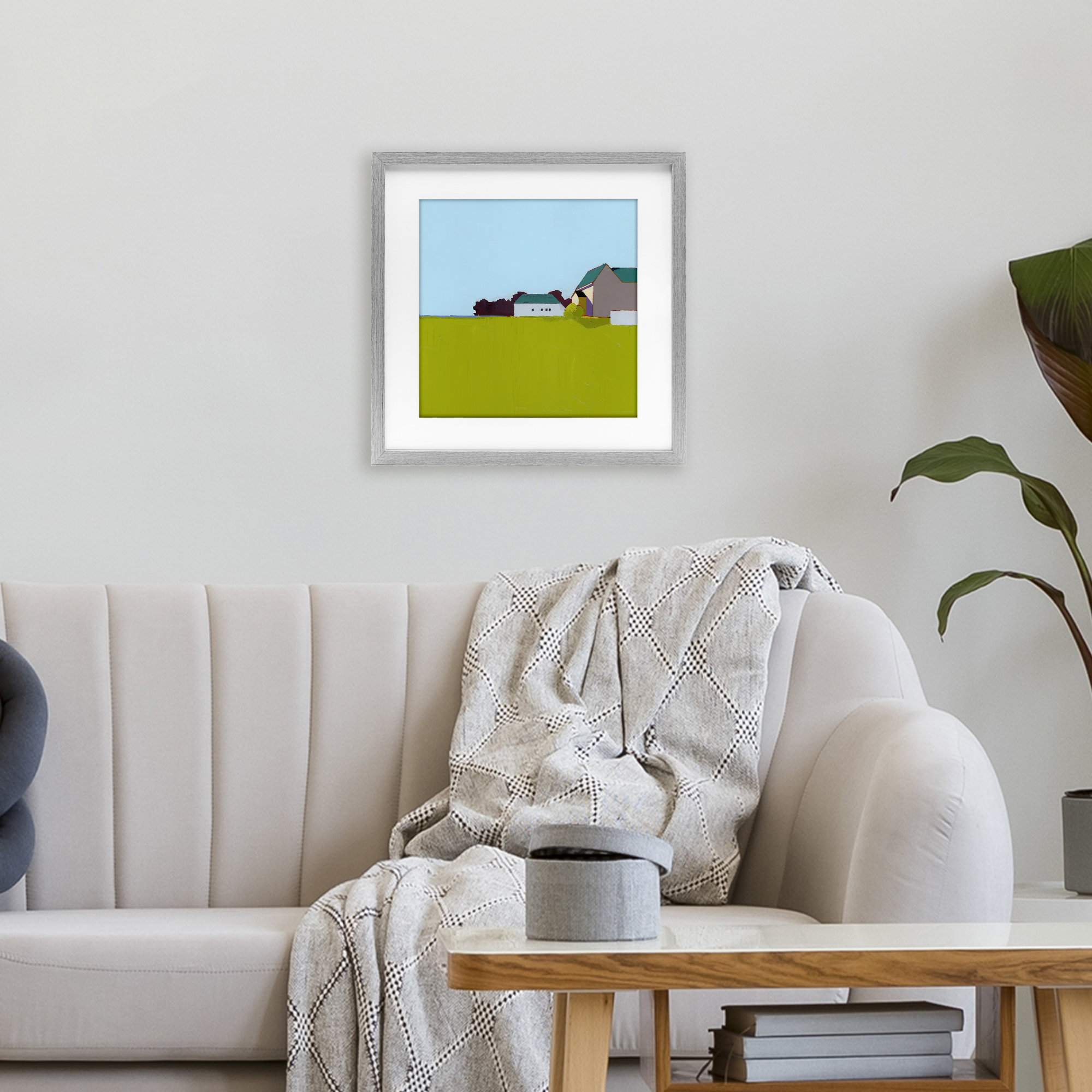Ophelia & Co. Spring Morning Farm Land Framed Print Under Glass, design ...