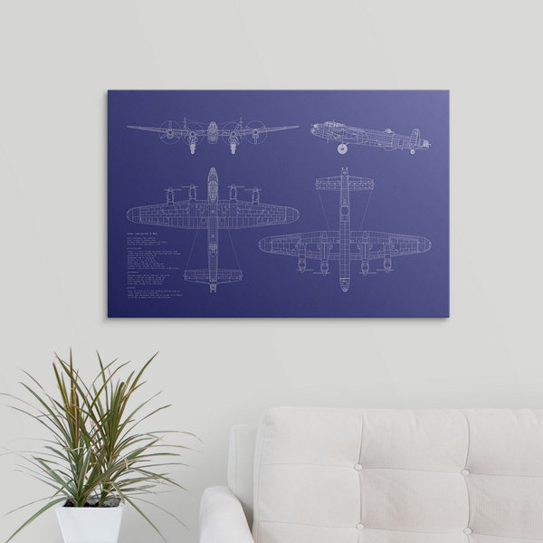 Williston Forge Deschamps Avro Lancaster Bomber Blueprint by Michael ...