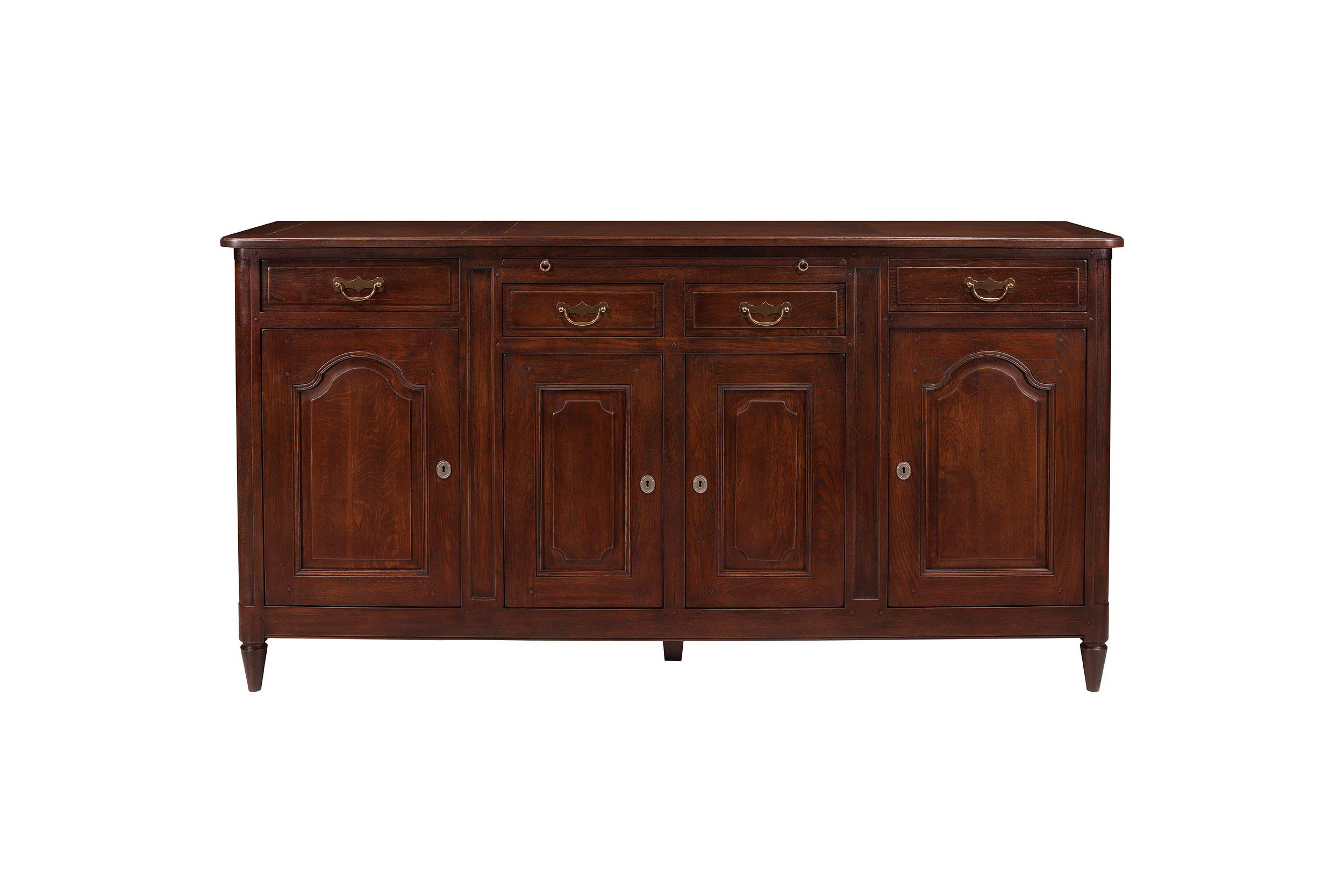 Michel Ferrand 82.6" Wide 4 Drawer Oak Wood Sideboard | Perigold