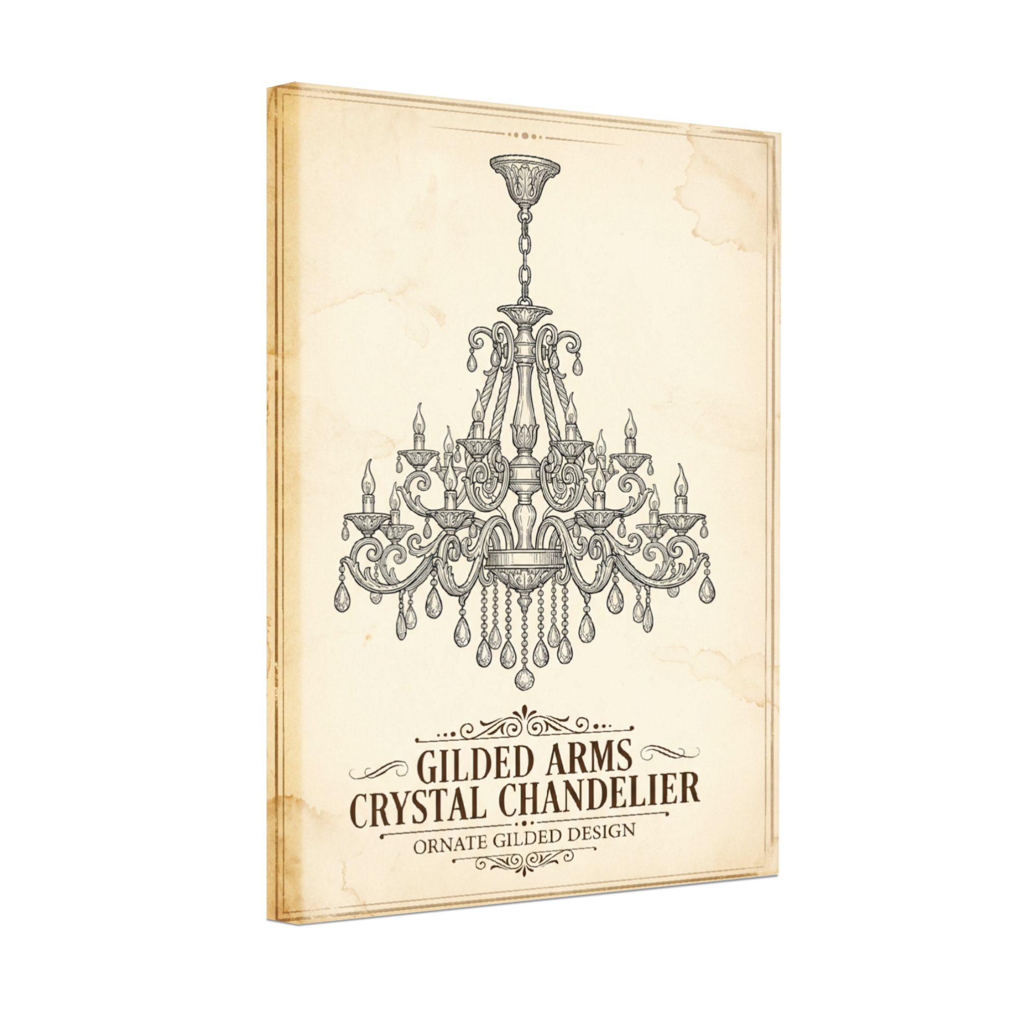 Astoria Grand Fashion Gilded Arms Crystal Chandelier Ornate Design ...