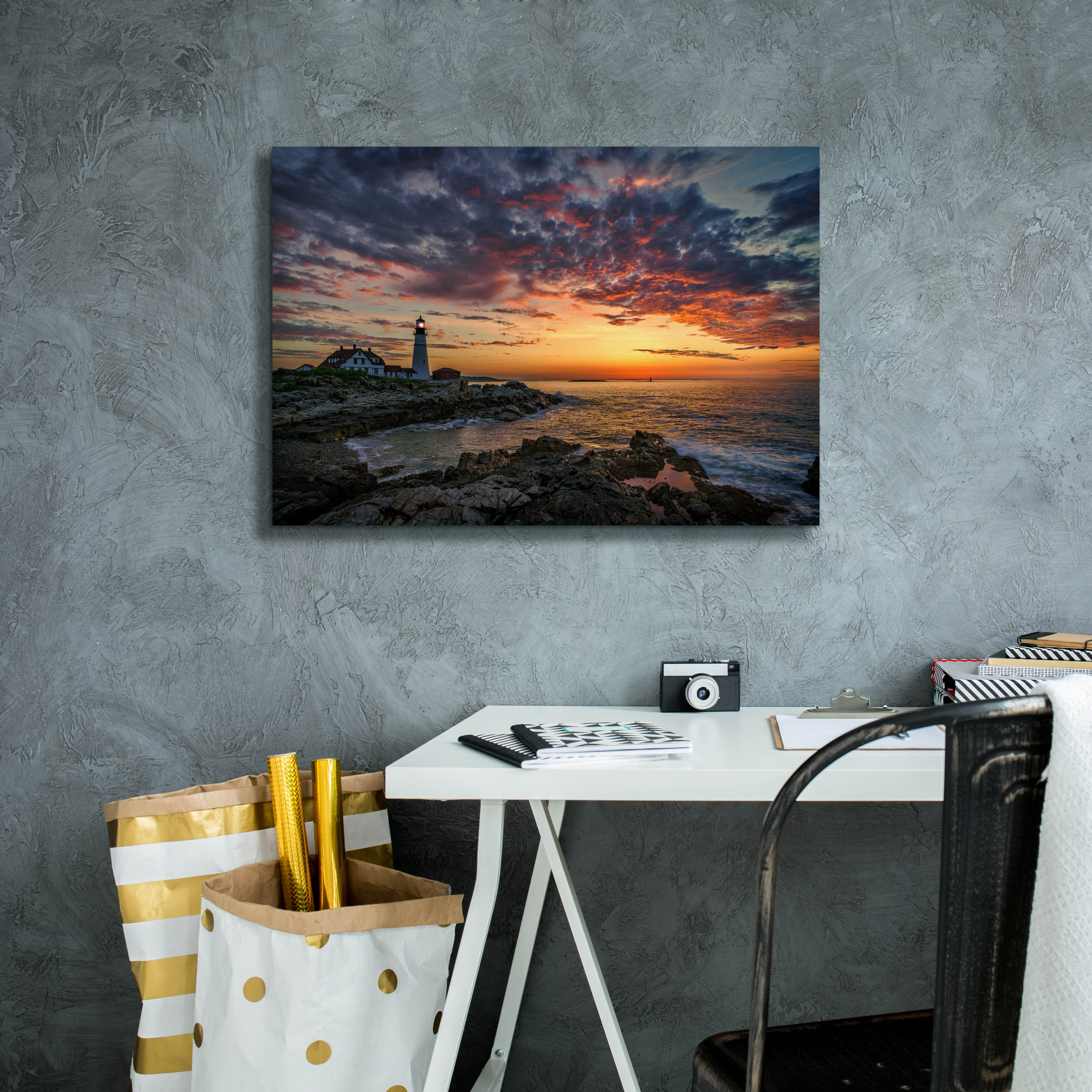 Breakwater Bay 'Spring Dawn Portland Head Light' by Rick Berk Canvas ...