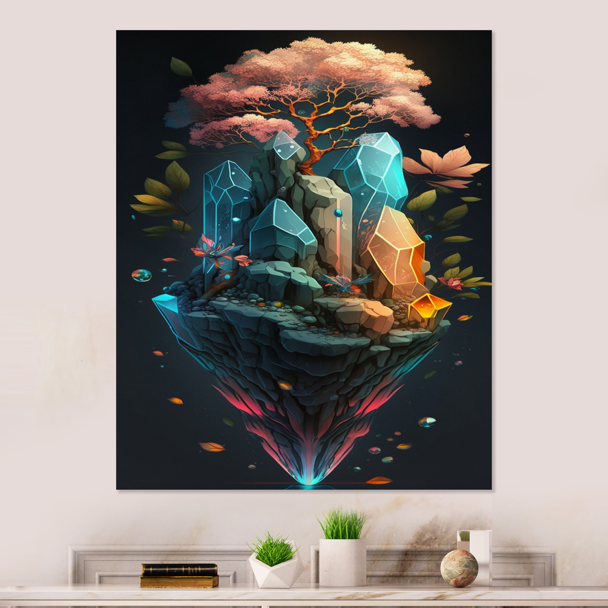 Trinx Hexagon Island Stairways to Heaven I - Graphic Art on Canvas ...