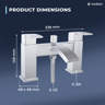 Belfry Bathroom Trace Bath Shower Mixer Tap with Kit - Brushed Brass ...