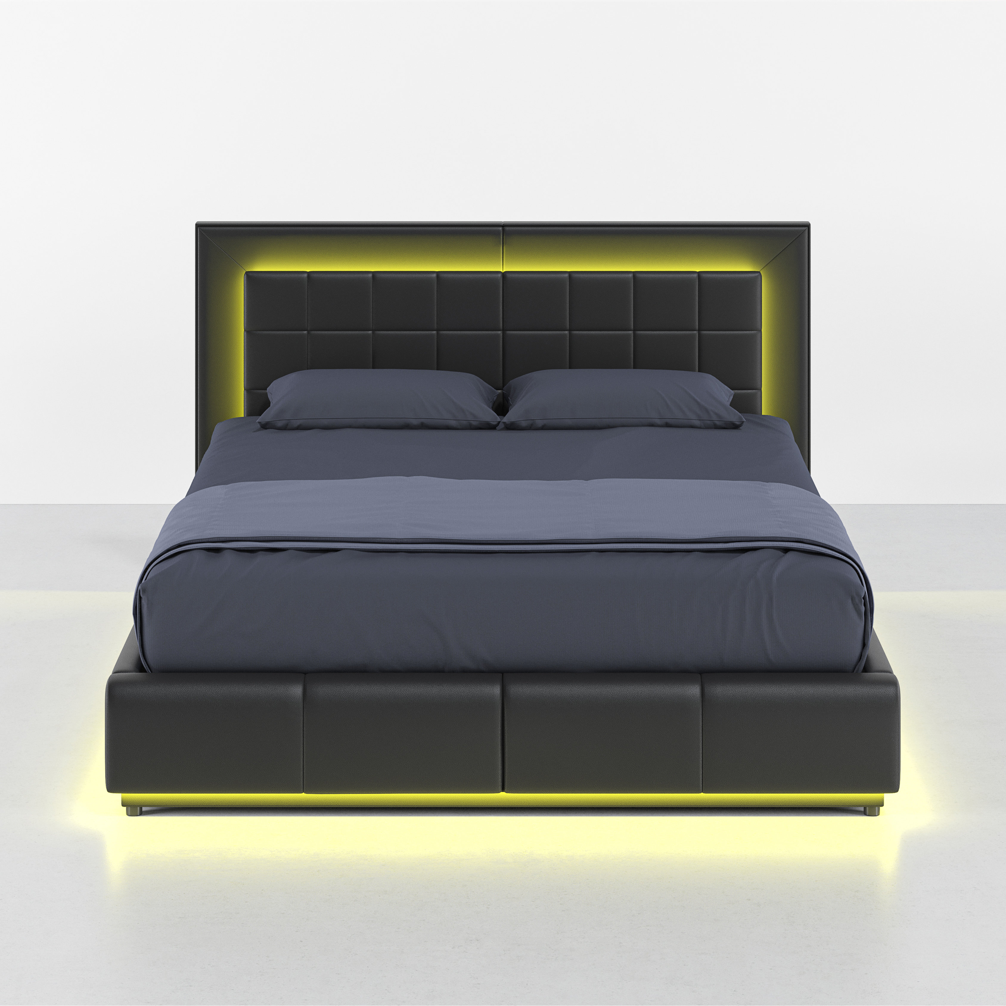 House of Hampton® Motteo Tufted Upholstered Low Profile Platform Bed ...