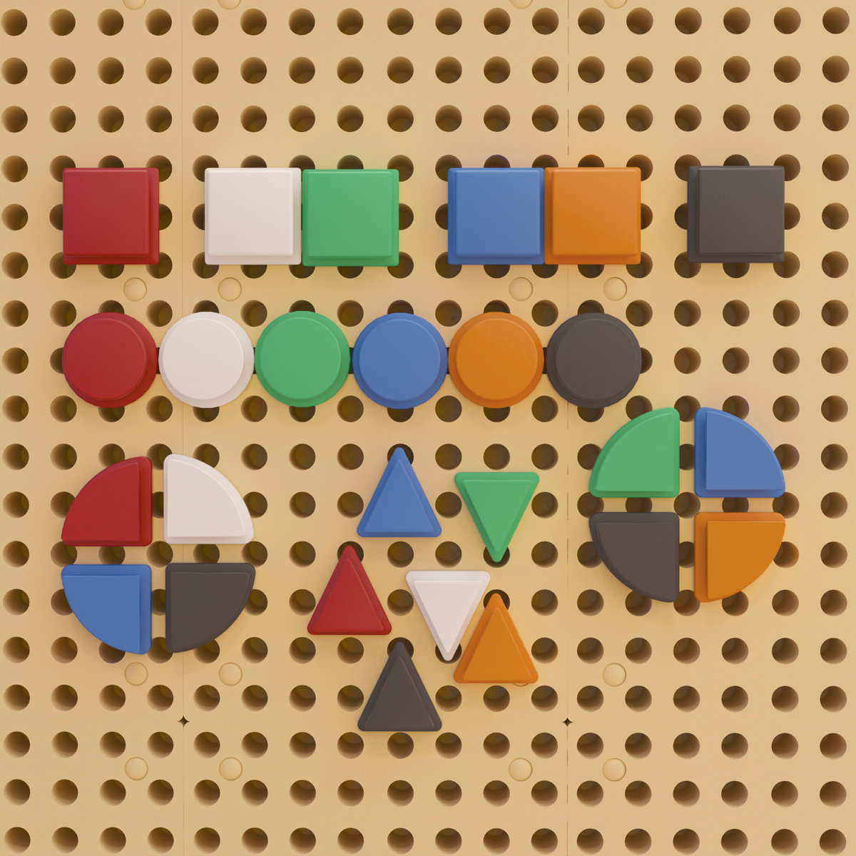 Bright Beginnings Commercial Grade 256 Piece Shape Set for Modular ...