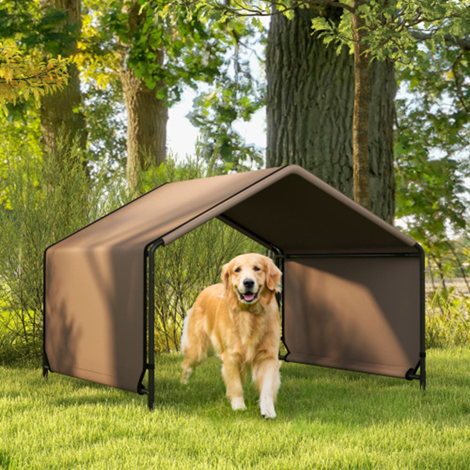XINYUEHE PawHut Dog Shade Shelter, Portable Pet Tent, Water Resistant ...