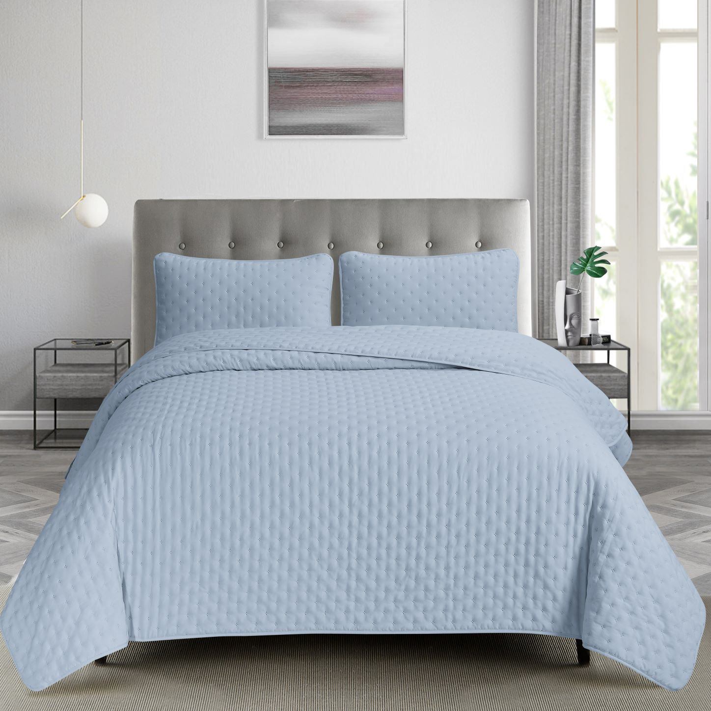 Swift Home Ultra Soft Pinsonic Quilt Set – Hypoallergenic, All-Season ...