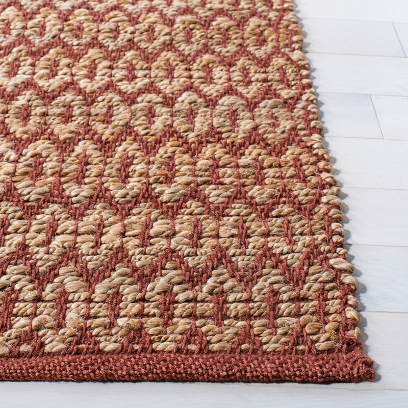 Bay Isle Home™ Cleckheat Natural Fiber Pit Loom Hemp Geometric Rug ...