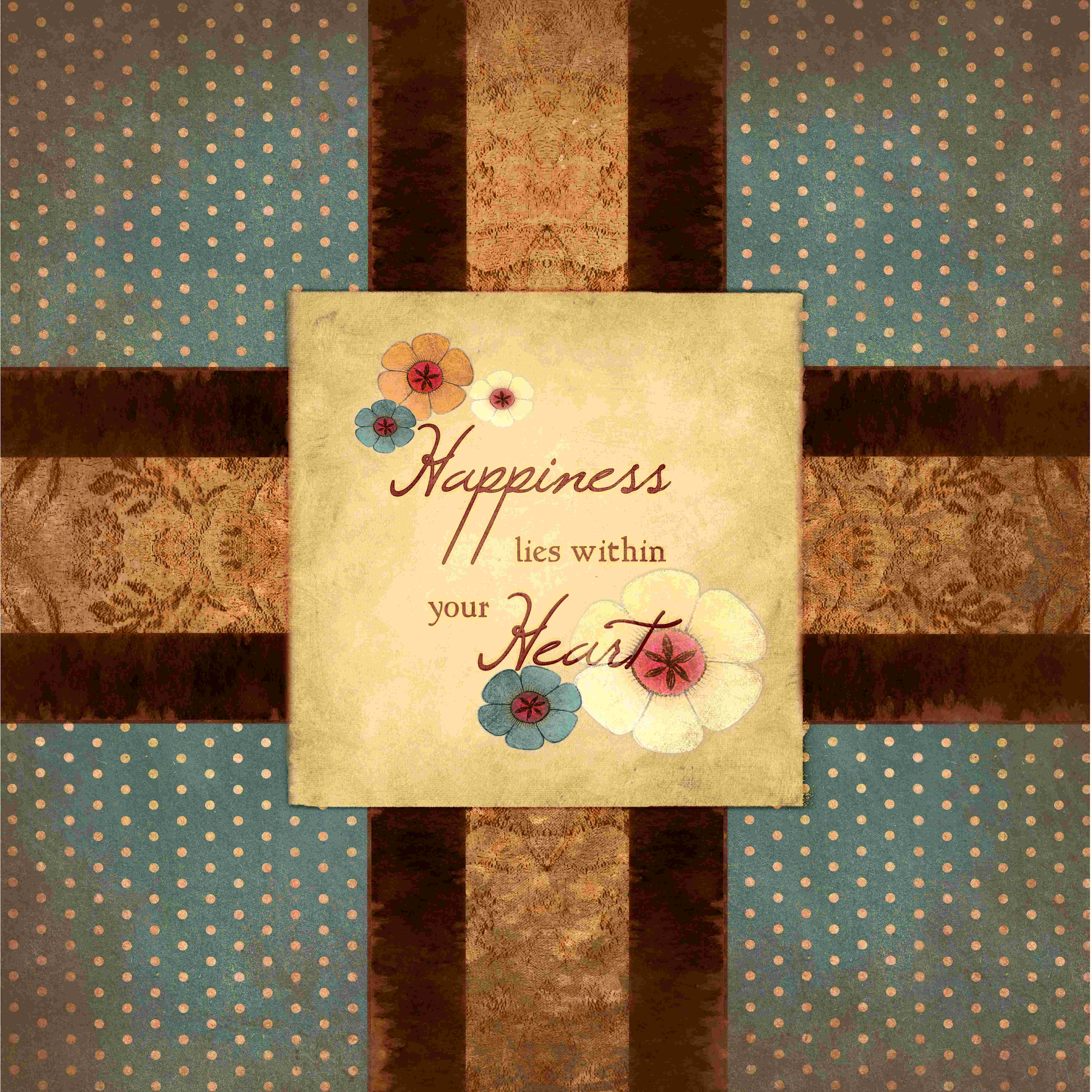 Trinx Happiness Heart Country - Wrapped Canvas Print | Wayfair