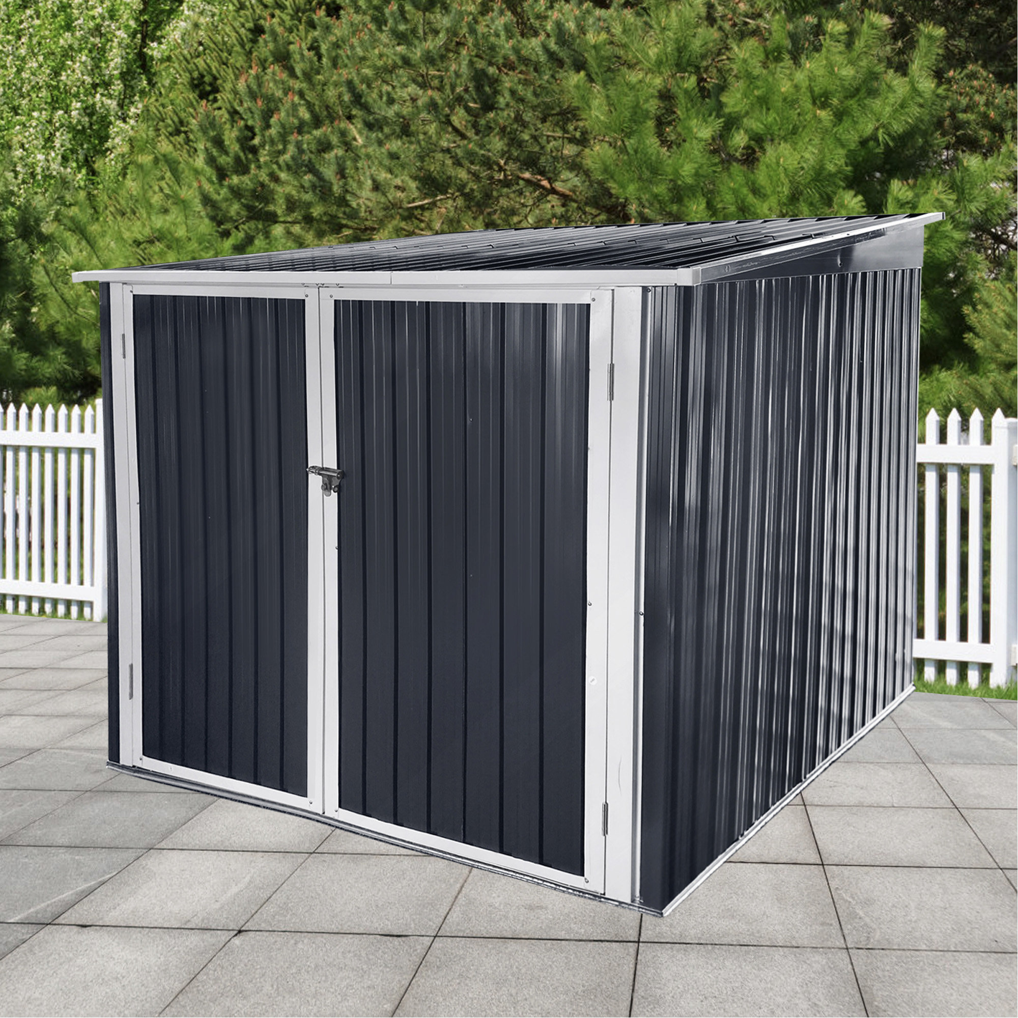Walton Bicycle Outdoor Storage Shed ,Stores 4 Bikes,Grey - Wayfair Canada