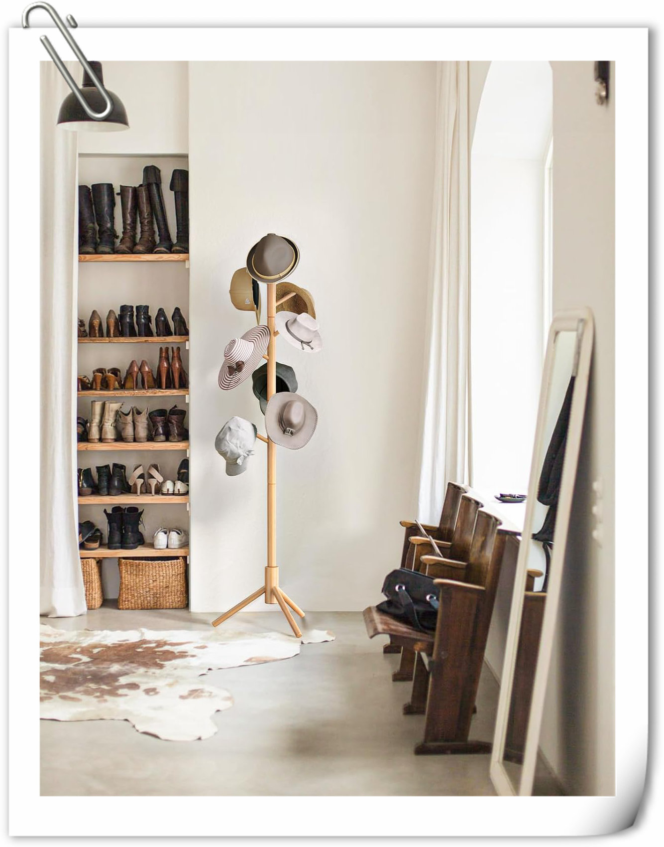 George Oliver Lavall Solid Wood Freestanding 8 - Hook Coat Rack | Wayfair