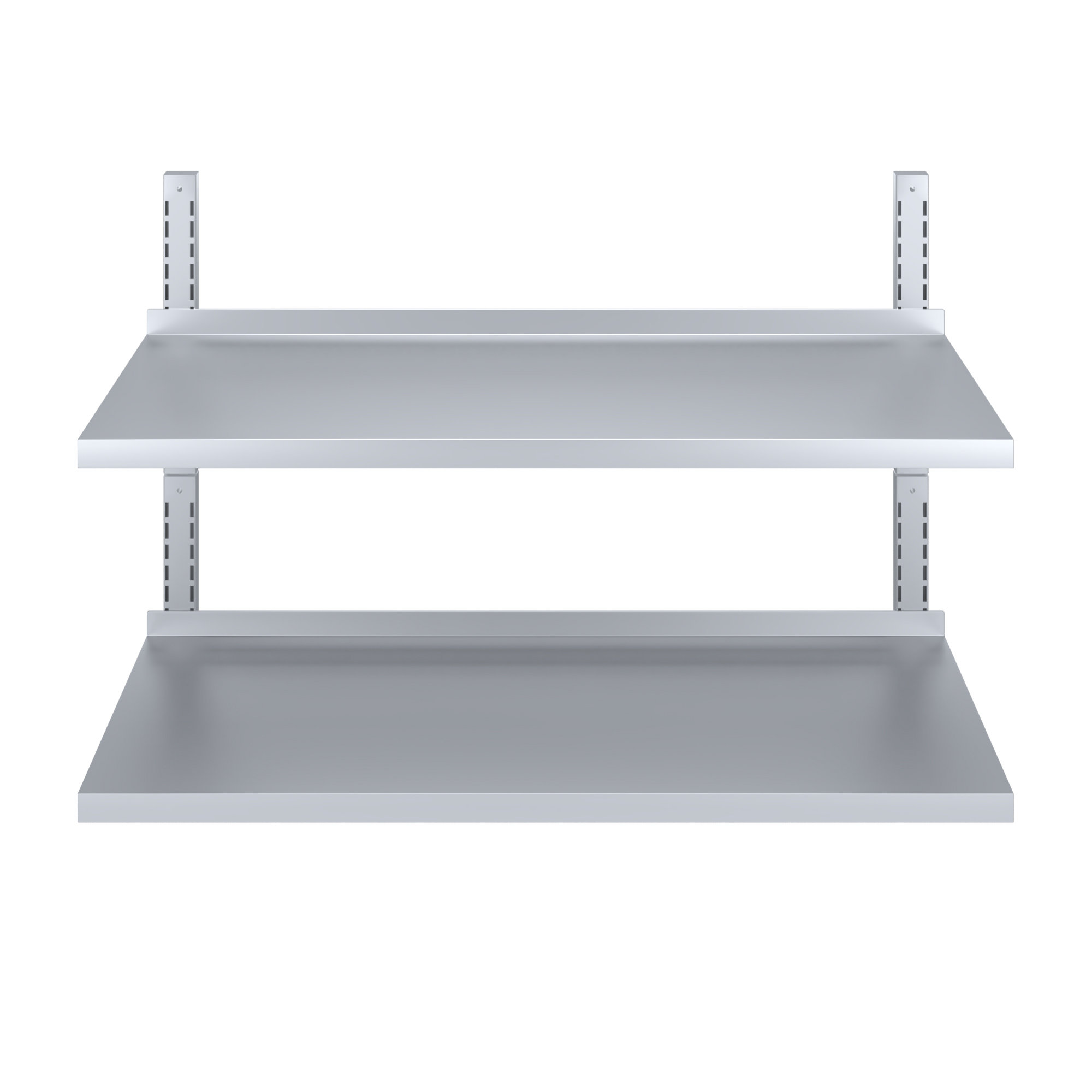 Amgood 16" X 48" Two-tier Metal Wall Mount Shelf. Stainless Steel ...