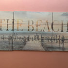 Beachcrest Home A Premium 'The Beach Is Calling' Graphic Art Multi ...