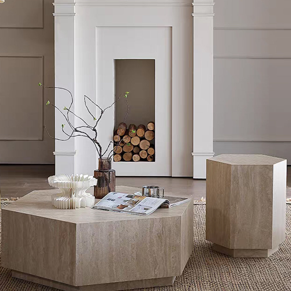 AWORET Surprise dead wind tunnel stone coffee table | Wayfair