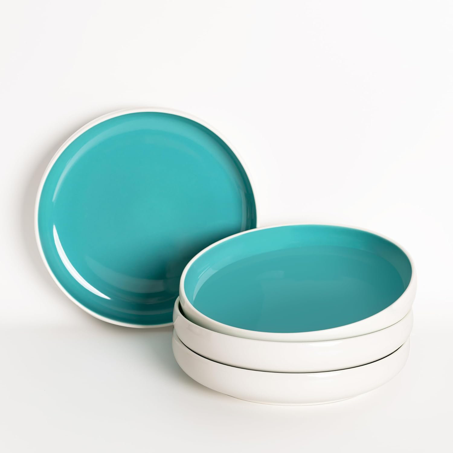 Lazuro Porcelain Dinner Pasta Plates - 9.4 x 1.7 in. Tableware Serving ...