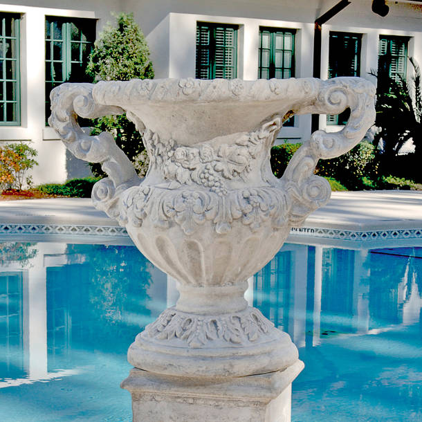 Design Toscano Classical Greek Fluted Pedestal & Reviews | Wayfair