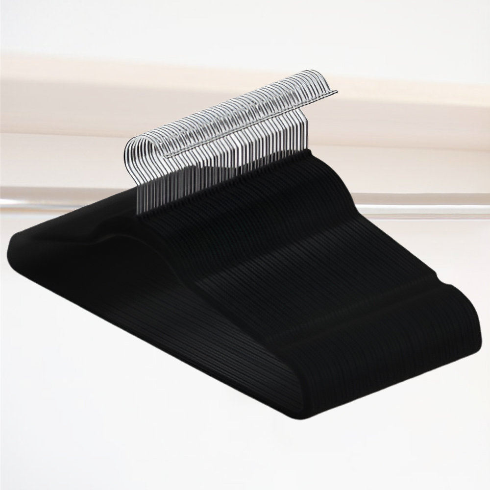 Rebrilliant Premium Velvet Hangers, Non-Slip Thin Plush Felt Hangers ...