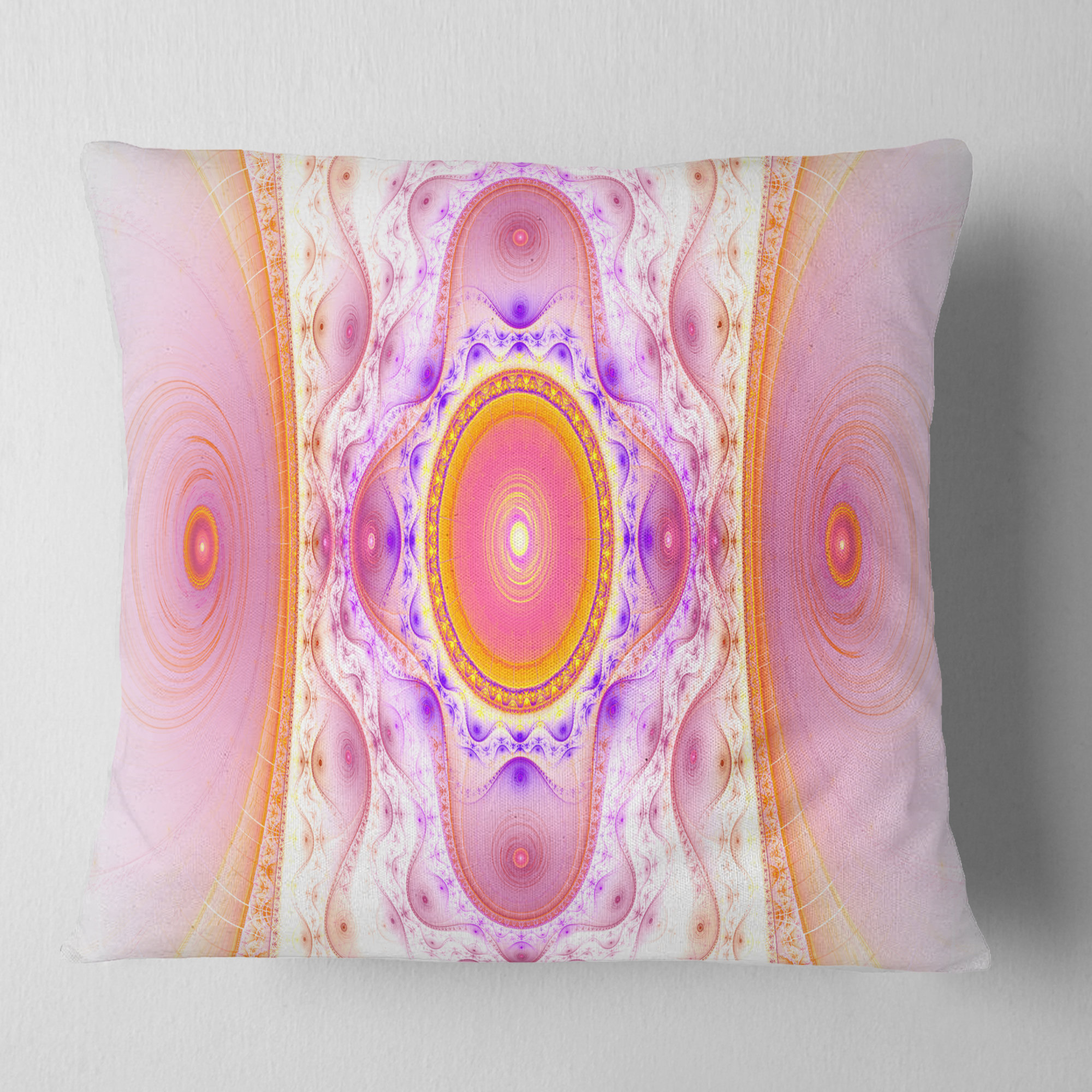 Design Art Cabalistic Fractal Design - Abstract Printed Pillow | Wayfair