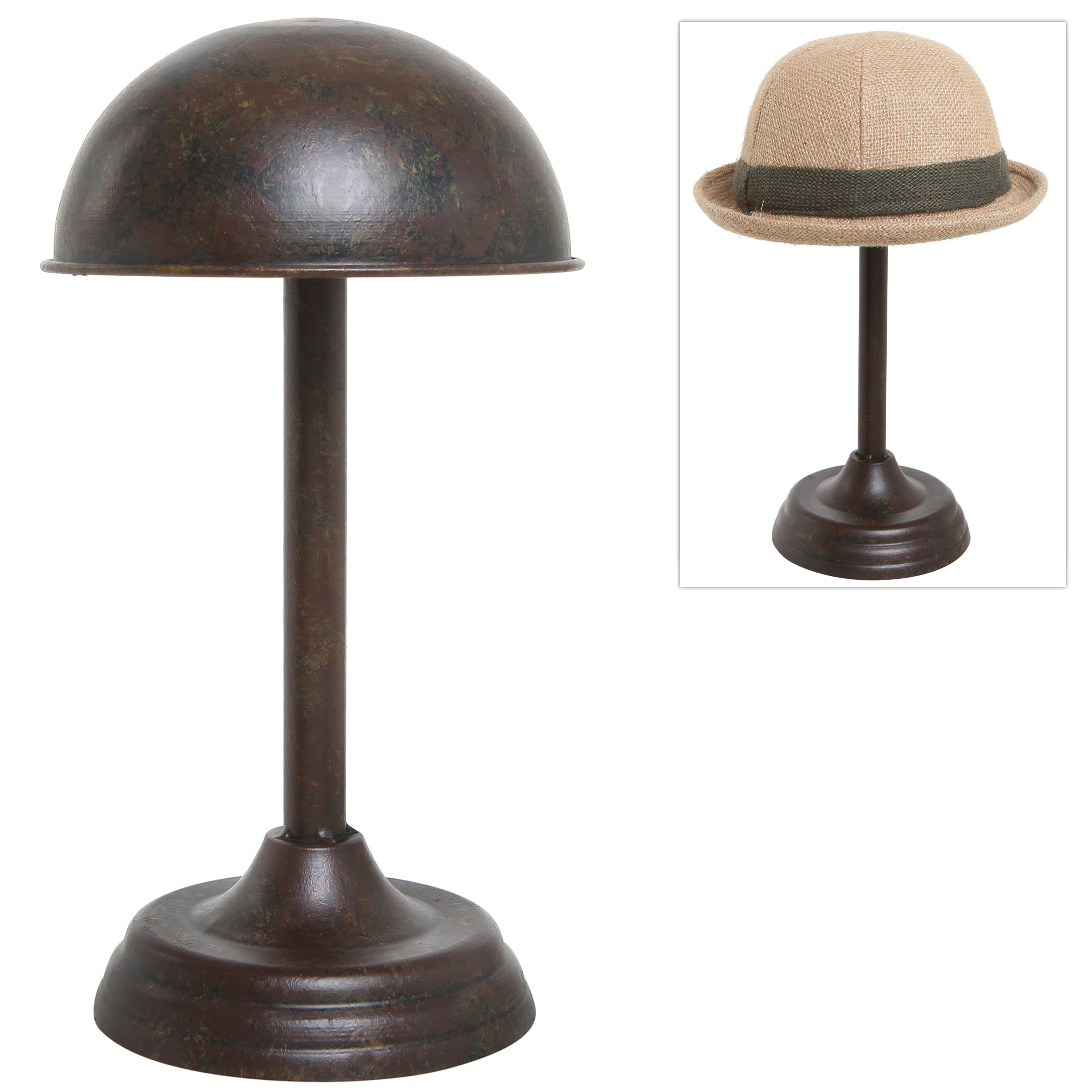 Red Barrel Studio® Antique Metal Tabletop Hat Coat Rack | Wayfair