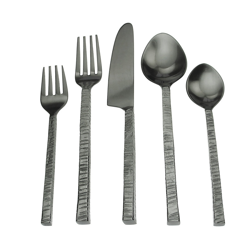 David Shaw Silverware Shale 20 Piece Flatware Set, Service for 4 ...