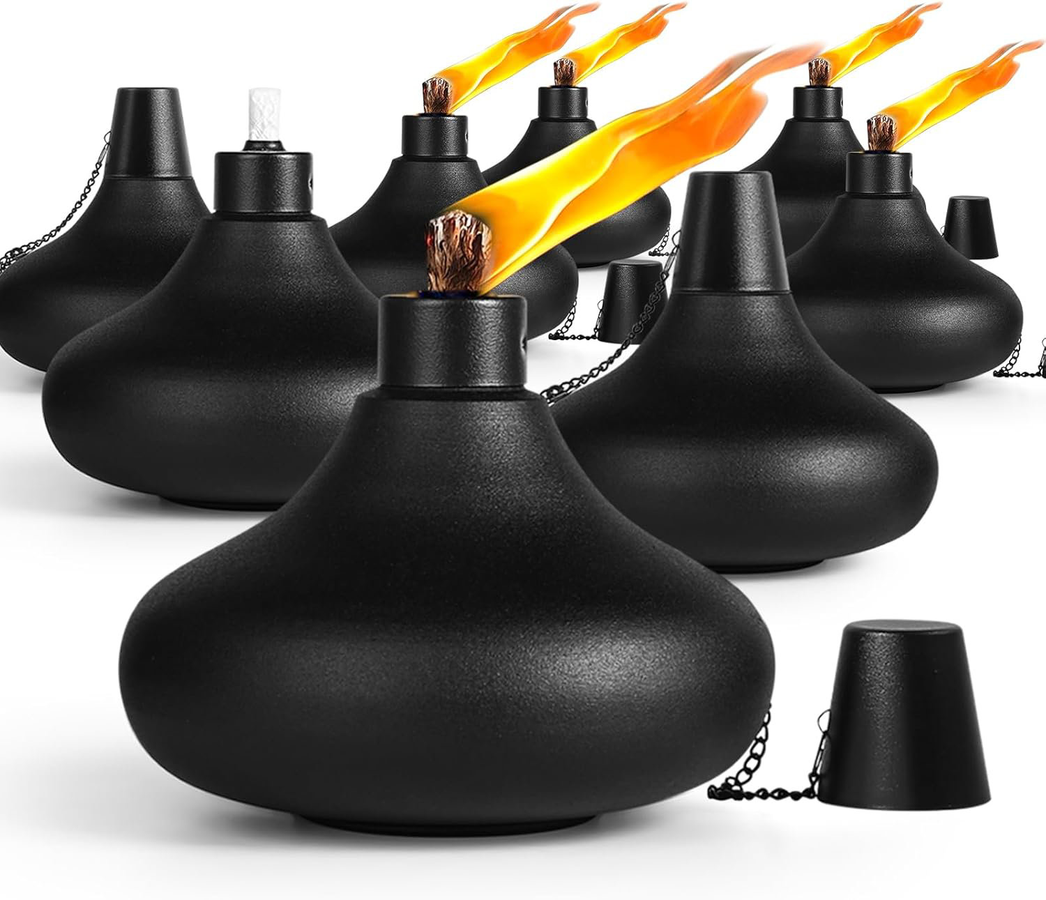 Stock Preferred 8-pack Metal Tabletop Torches | Wayfair