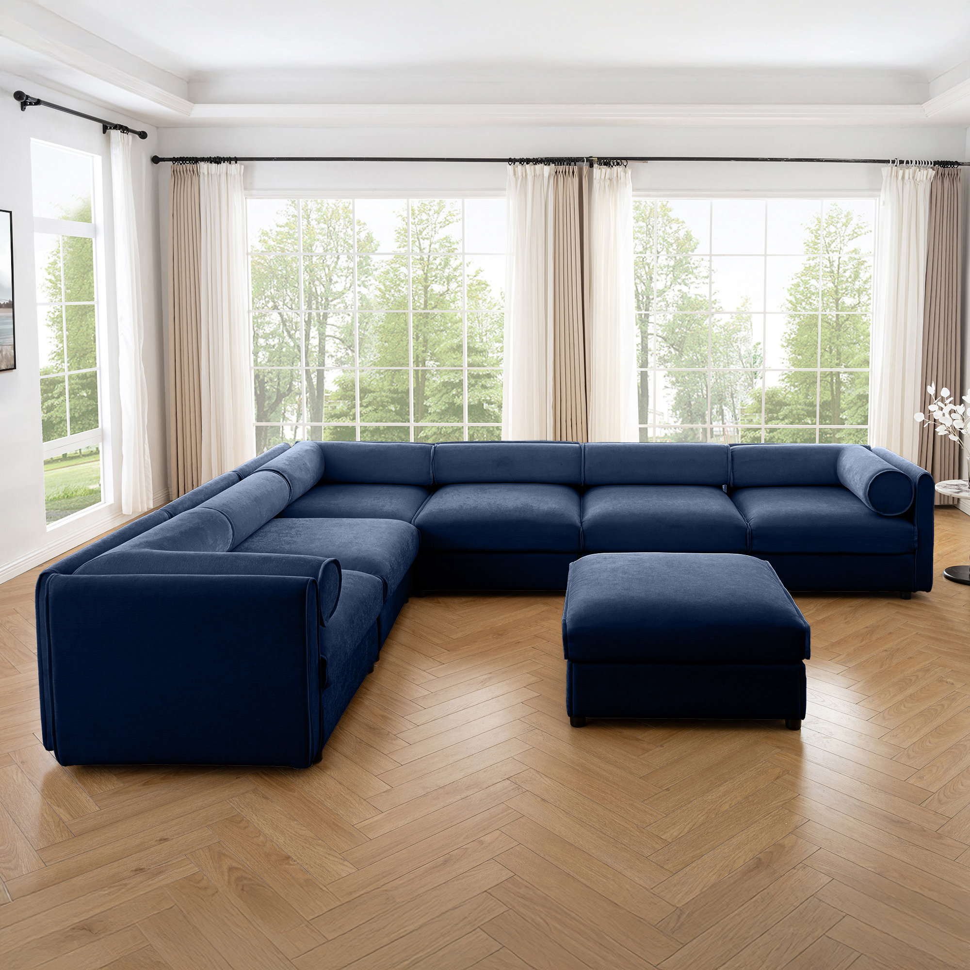 Latitude Run® Large Modular Sectional Sofa Sectional Couch With Storage ...