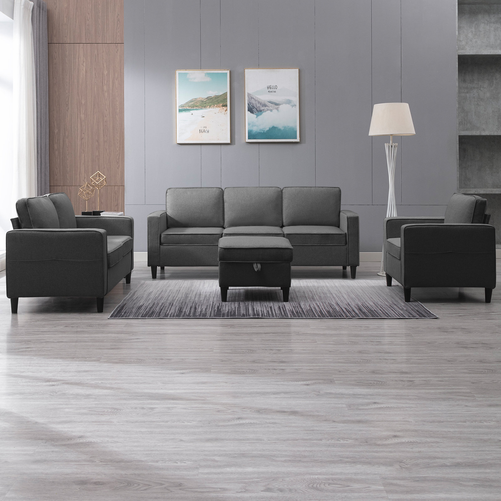 Latitude Run® Raylina 4 Piece Living Room Set & Reviews - Wayfair Canada